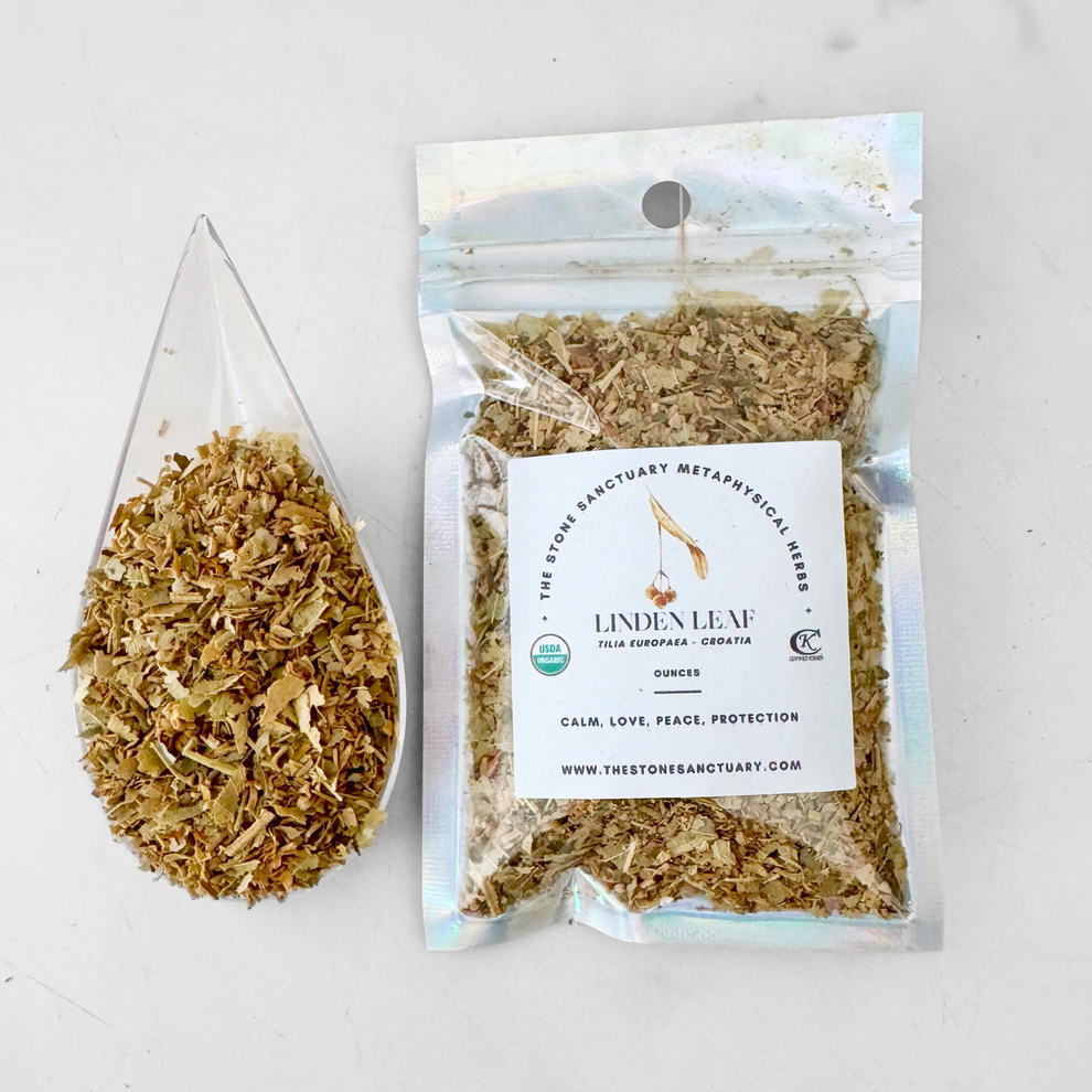 Linden Leaf and Flower Cut, Sifted, Organic | The Stone Sanctuary