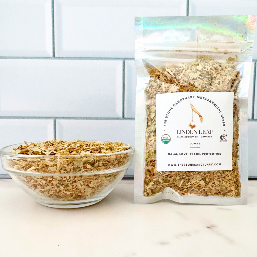 Linden Leaf and Flower Cut, Sifted, Organic | The Stone Sanctuary